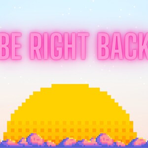 Pastel Sunset Stream Overlay Pack | Pixel Sunset Overlay | Live ...