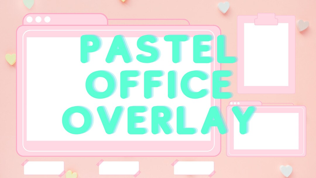 Pastel Office Overlay Pack | Stream Overlay | Twitch Overlay | Pastel ...