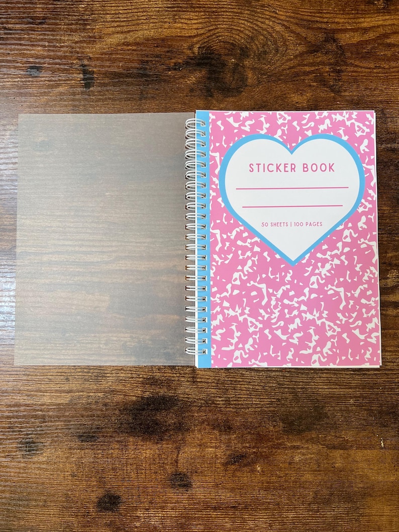 Reusable Retro Y2K Pink Sticker Book - Sticker Collecting Book 100 ...