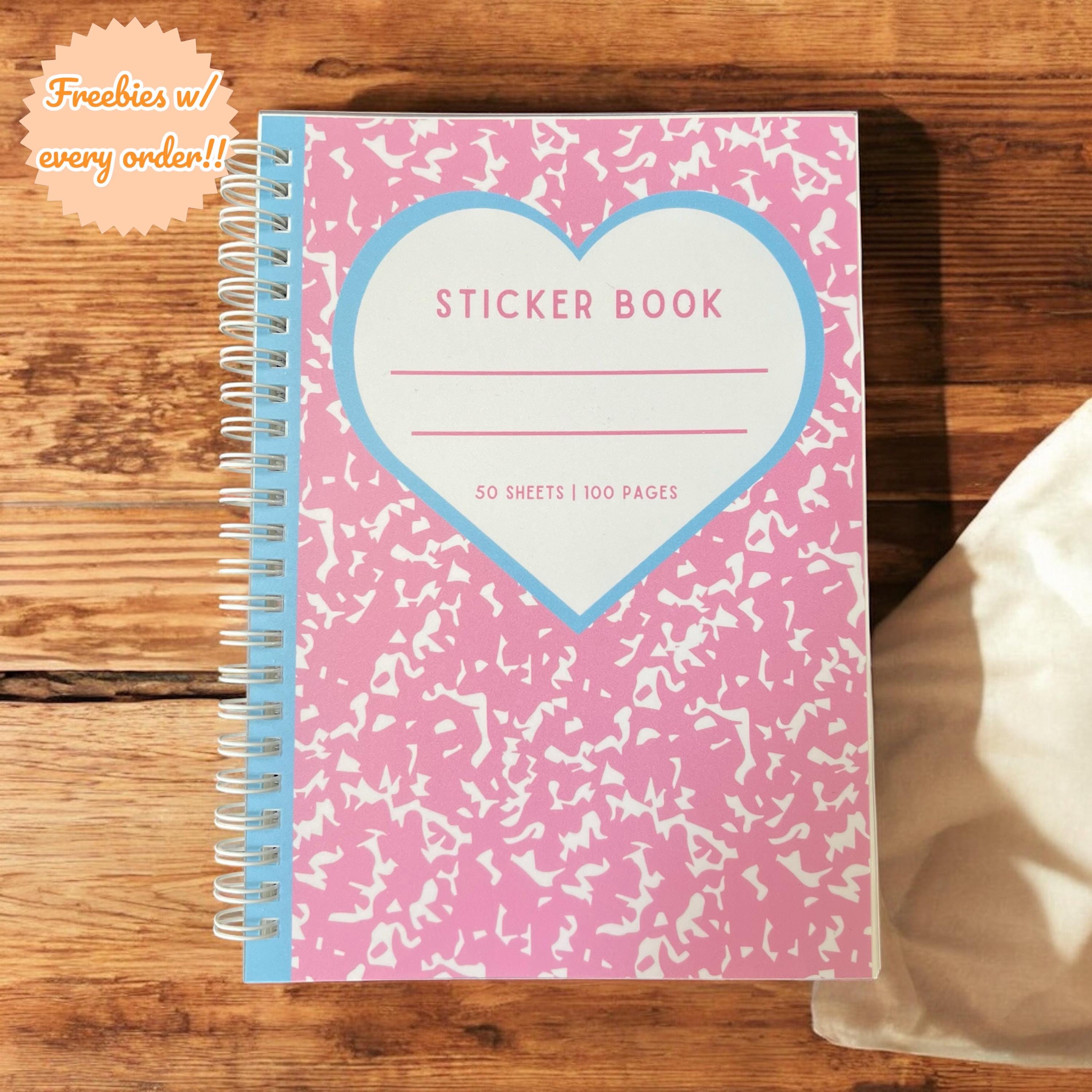 Reusable Retro Y2K Pink Sticker Book - Sticker Collecting Book 100 ...