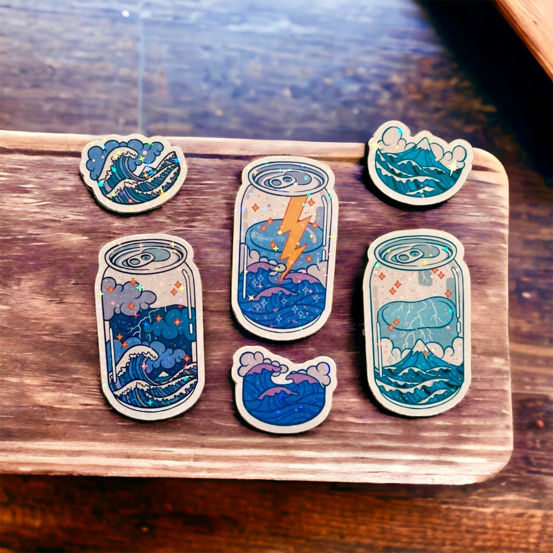 Kawaii Boba Soda Pop Holographic Vinyl Sticker - Etsy