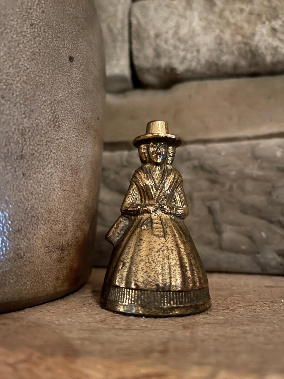 Vintage Welsh Lady Brass Bell - Etsy