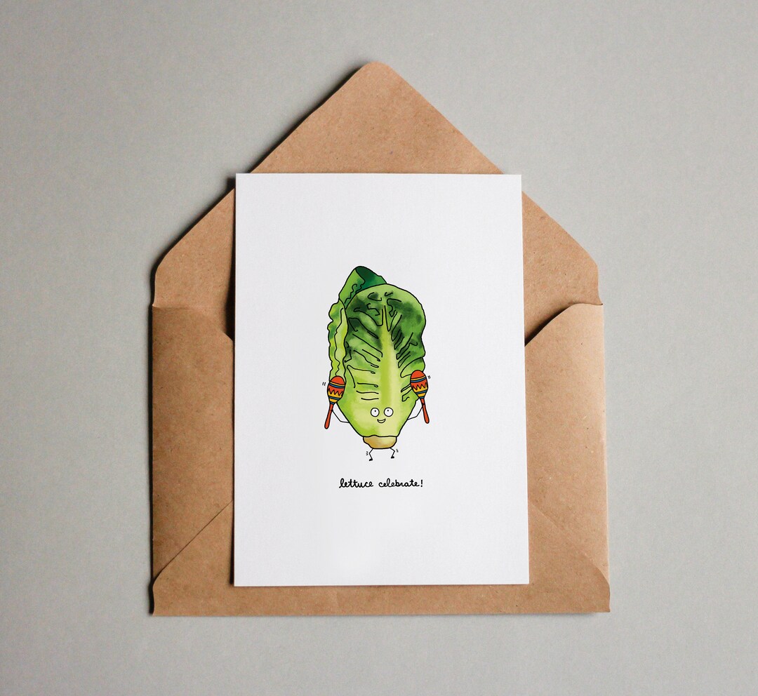 Lettuce Celebrate Greeting Card - Etsy