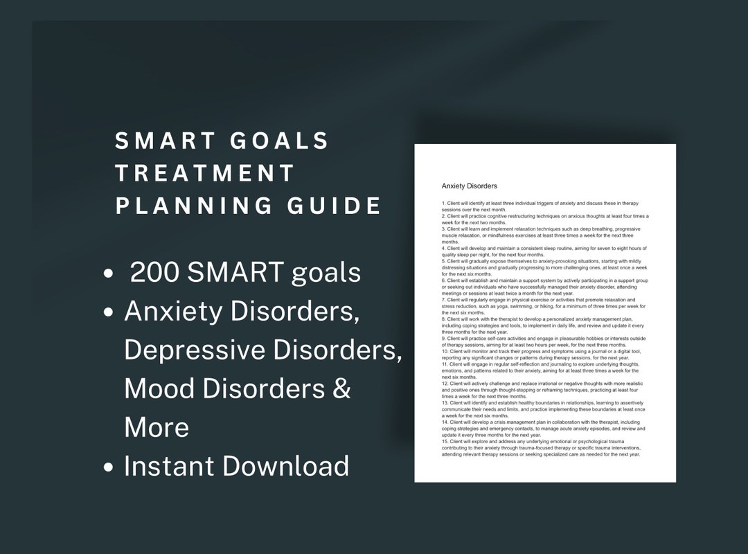 SMART Goals Treatment Planning Guide - Etsy Canada