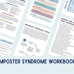 Imposter Syndrome Workbook – 12 Printable Therapy Worksheets for ...