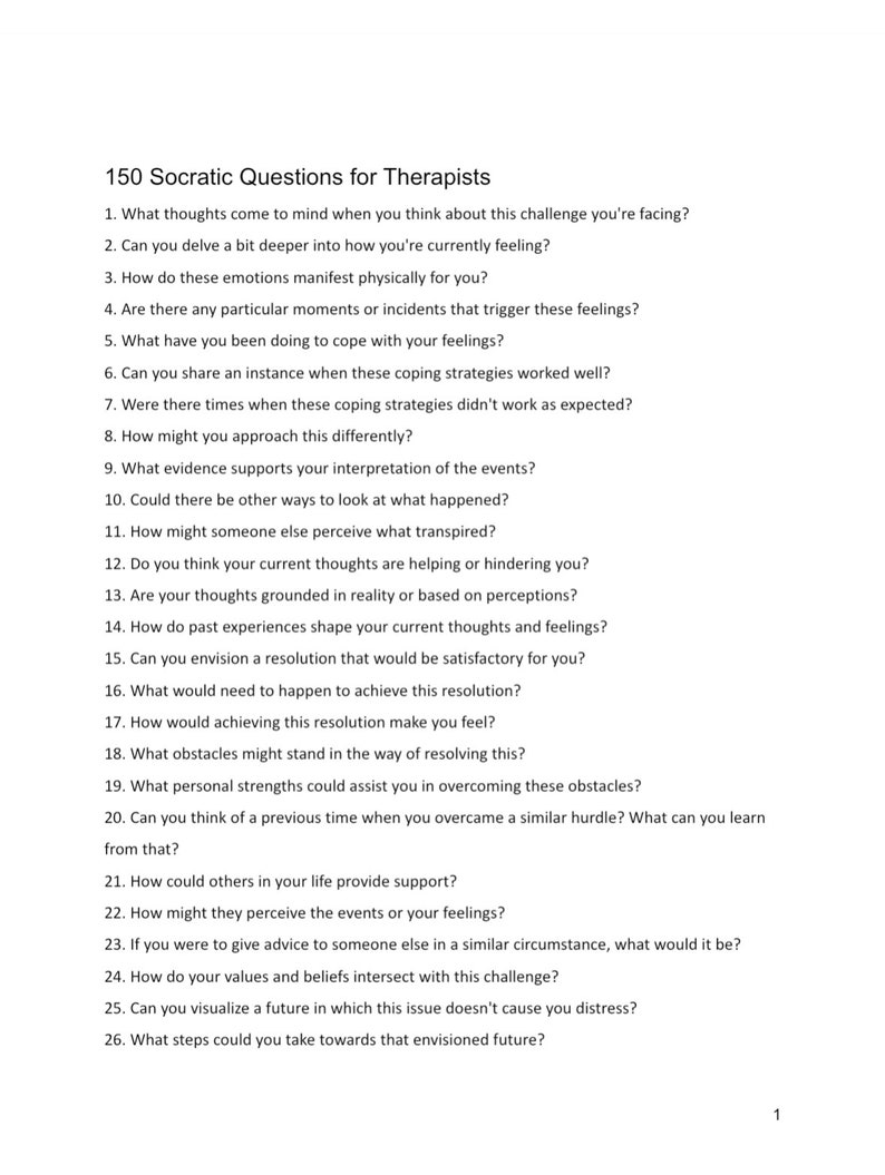 Therapy Questions Bundle - Motivational Interviewing, Solution Focused ...