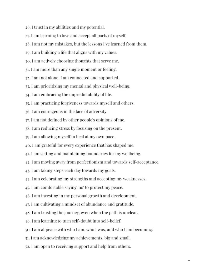 Positive Affirmations Bundle - Self-love, Confidence, Wellness ...