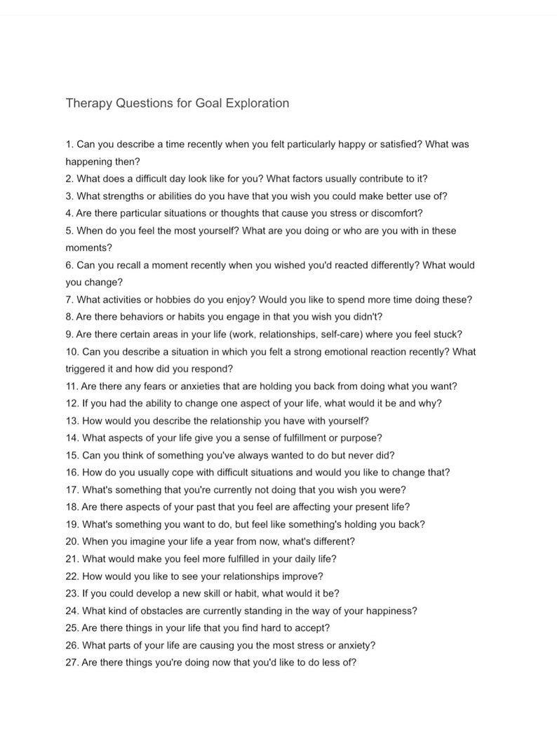 Therapy Questions Bundle - Motivational Interviewing, Solution Focused ...