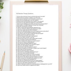 Narrative Therapy Questions for Therapists - Trauma Informed ...