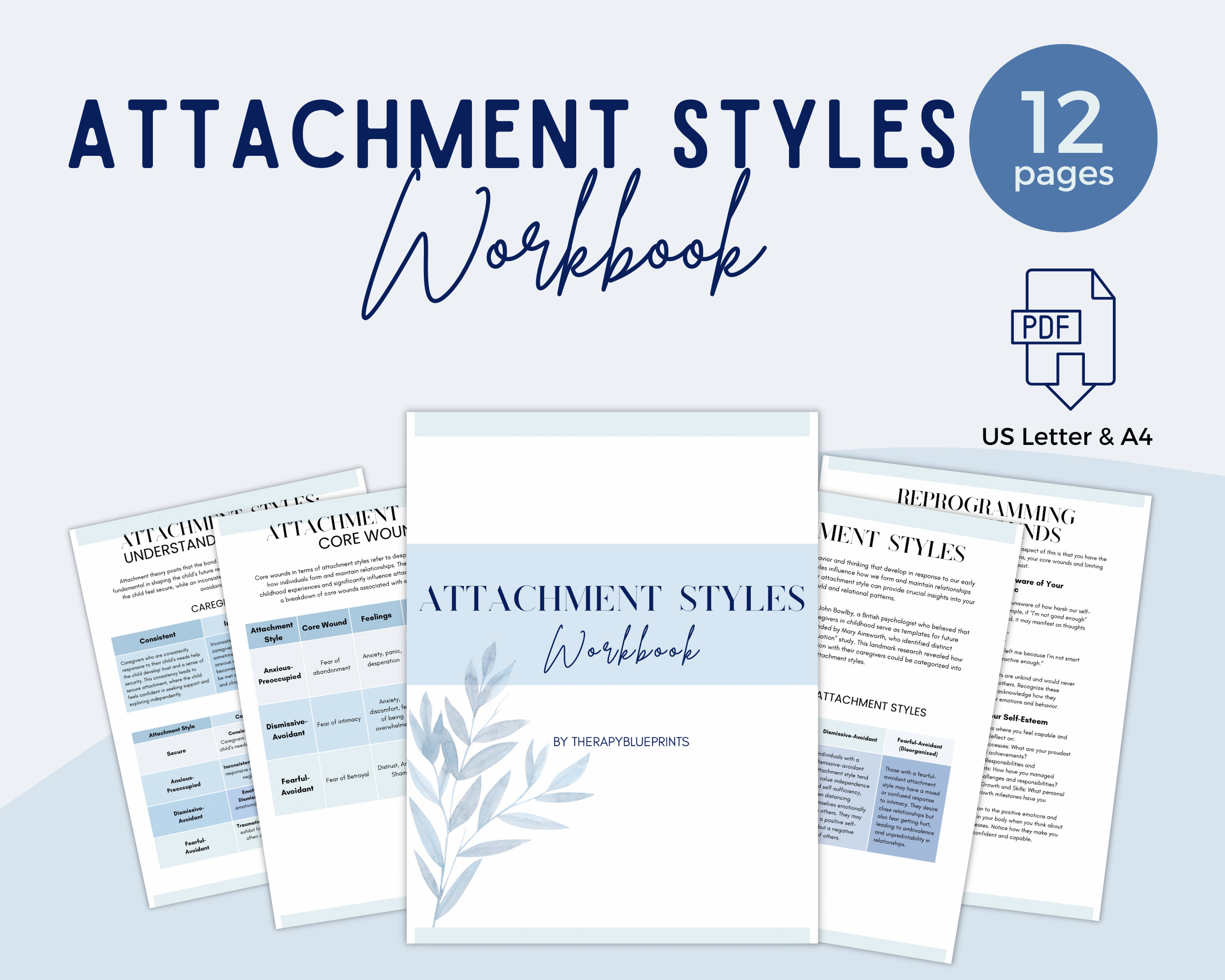 Attachment Styles Workbook: Therapy Resource for Relationships (PDF) - Etsy