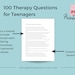 100 First Session Therapy Questions - Digital Guide for Therapists ...