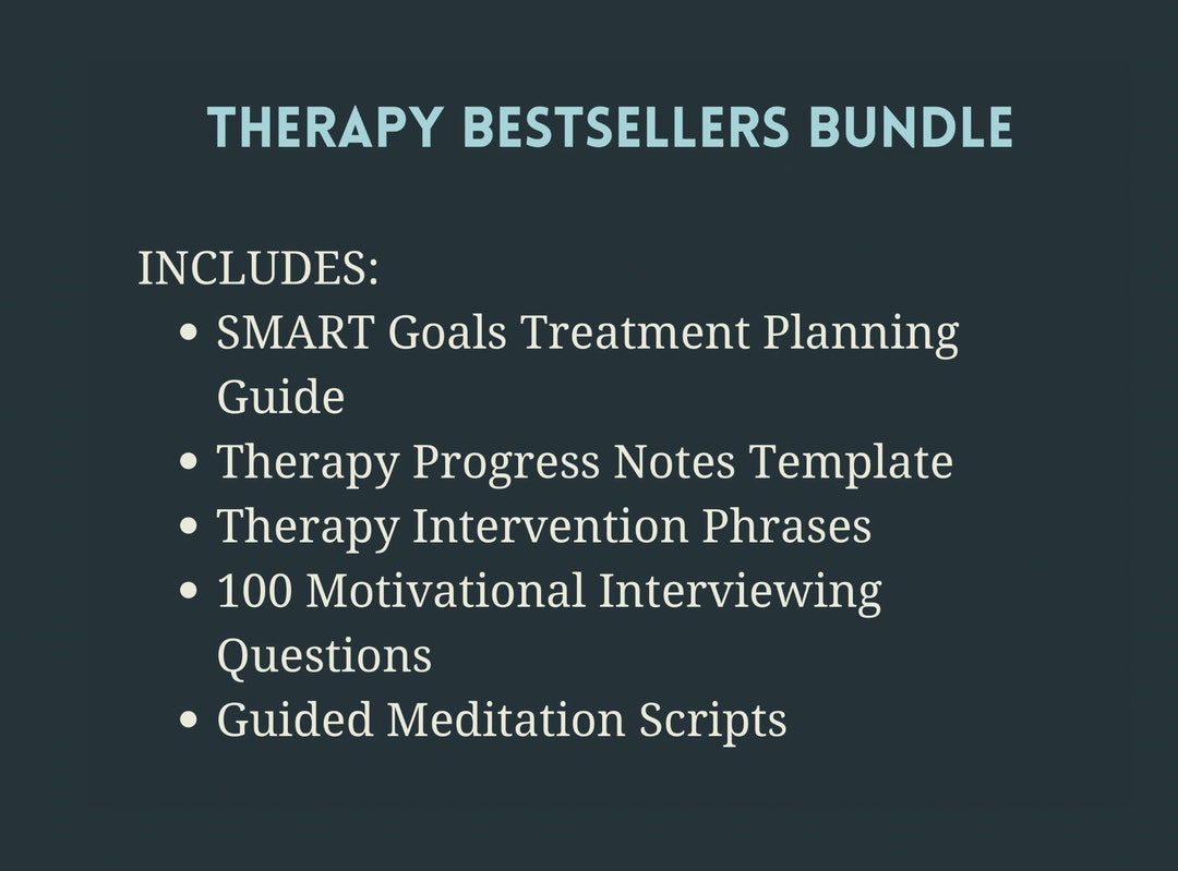 Therapy Bestsellers Bundle Treatment Planning Progress - Etsy UK