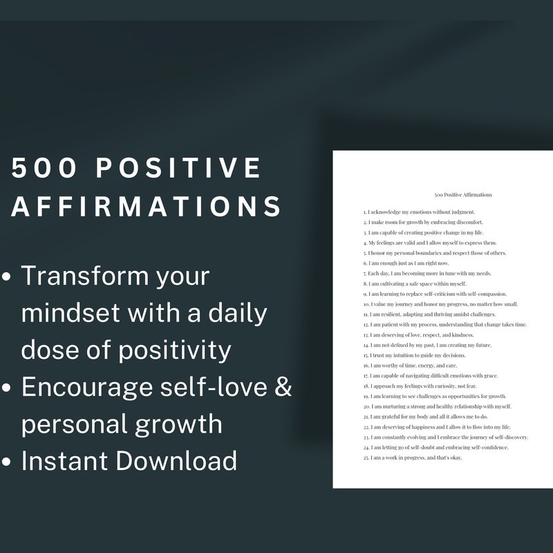 Positive Affirmation - Etsy