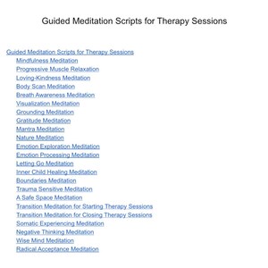 Guided Meditation Scripts for Therapists - Relaxation Mindfulness - Etsy
