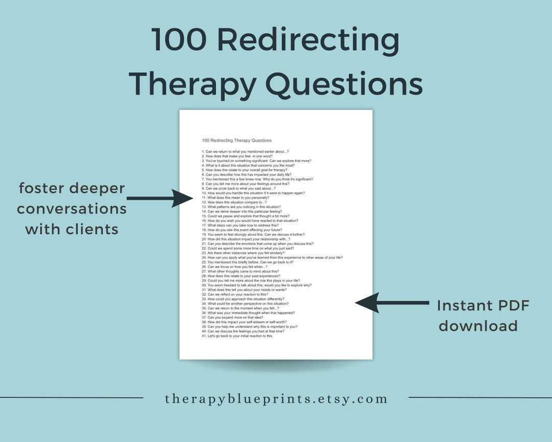 Redirecting Therapy Questions - Conversation Starters for Therapists ...