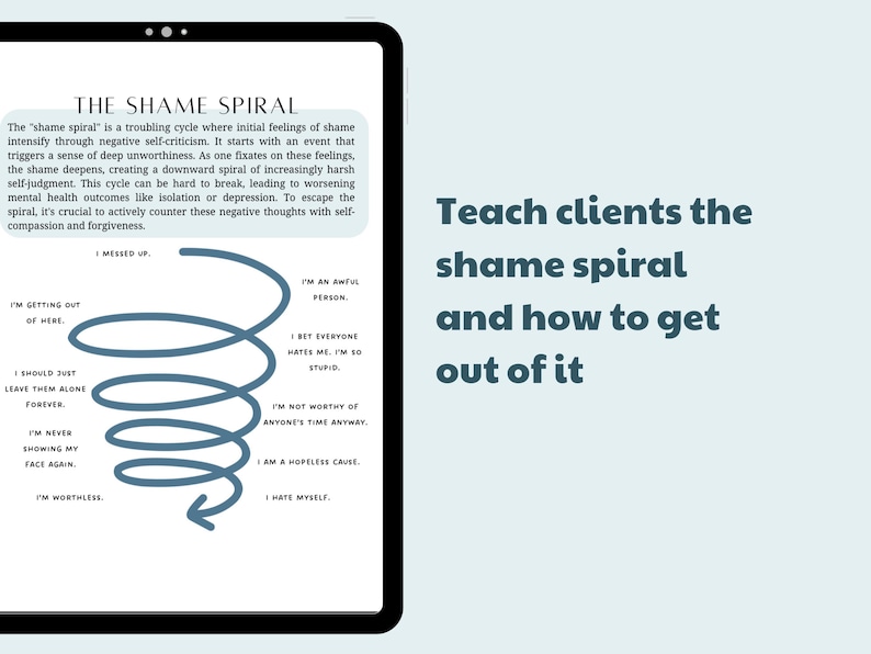 Guilt and Shame Workbook for Therapy | Printable PDF Mental Health ...