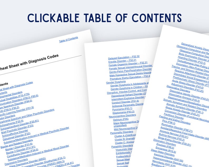 DSM-5-TR Cheat Sheet for Therapists | Differential Diagnosis Quick ...