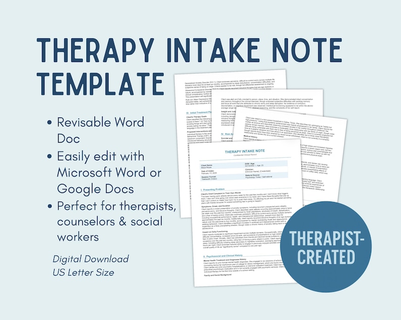Therapy Progress Notes Clinical Documentation Bundle for Therapists ...