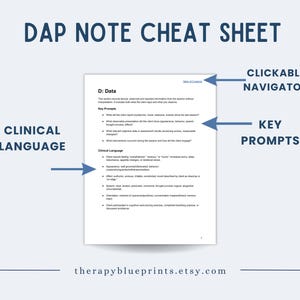 DAP Notes Cheat Sheet for Therapists | Psychotherapy Progress Notes ...