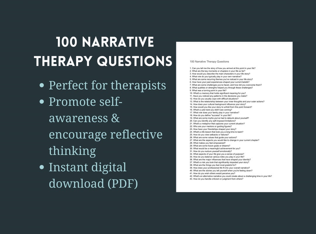 Narrative Therapy Questions for Therapists - Trauma Informed ...
