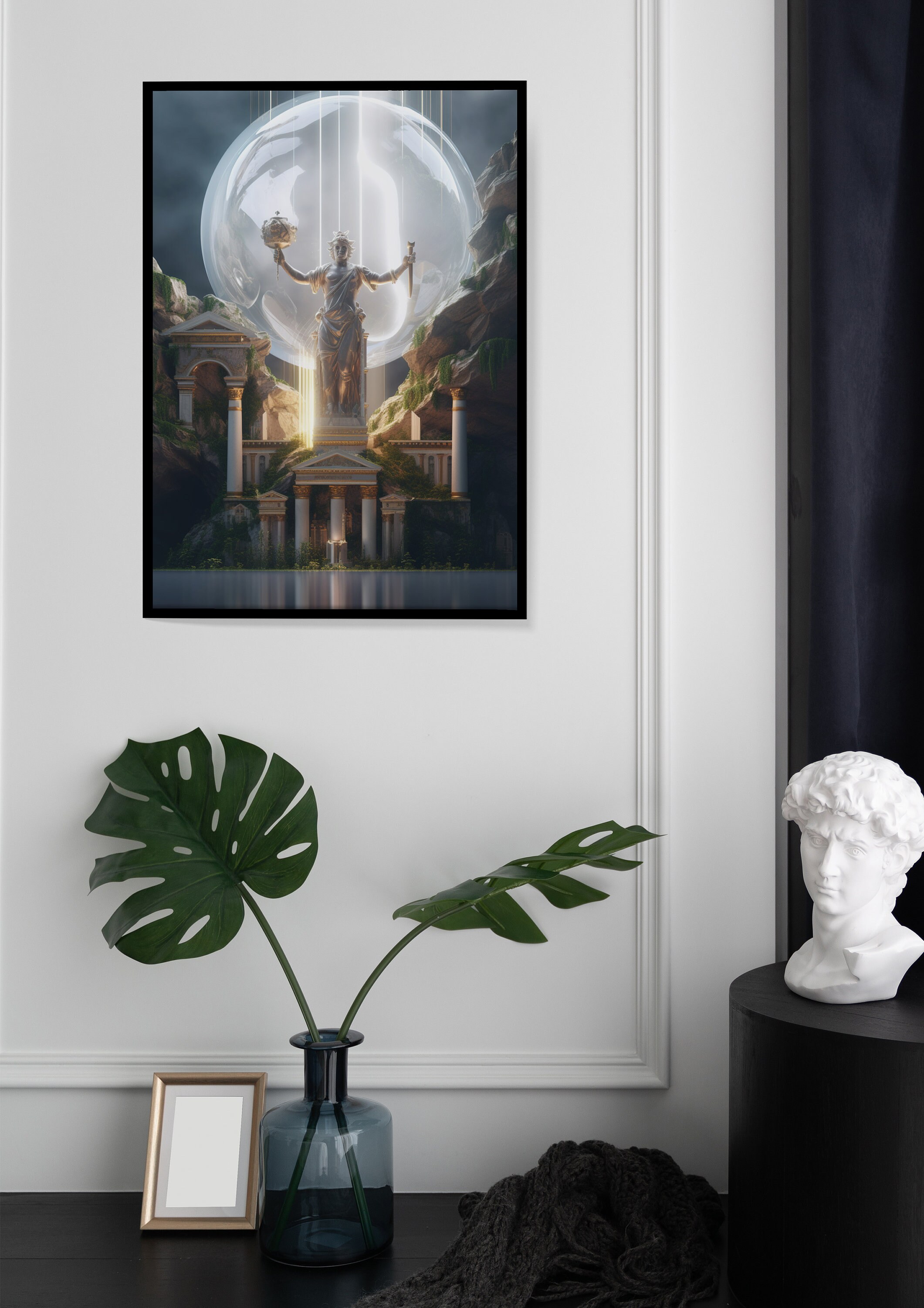 Canvas Framed, Marble Temple in Valhalla, Paradise, Another World ...