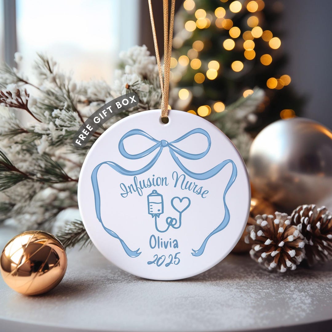 Personalized Infusion Nurse Ornament, Custom IV Nurse Ornament ...