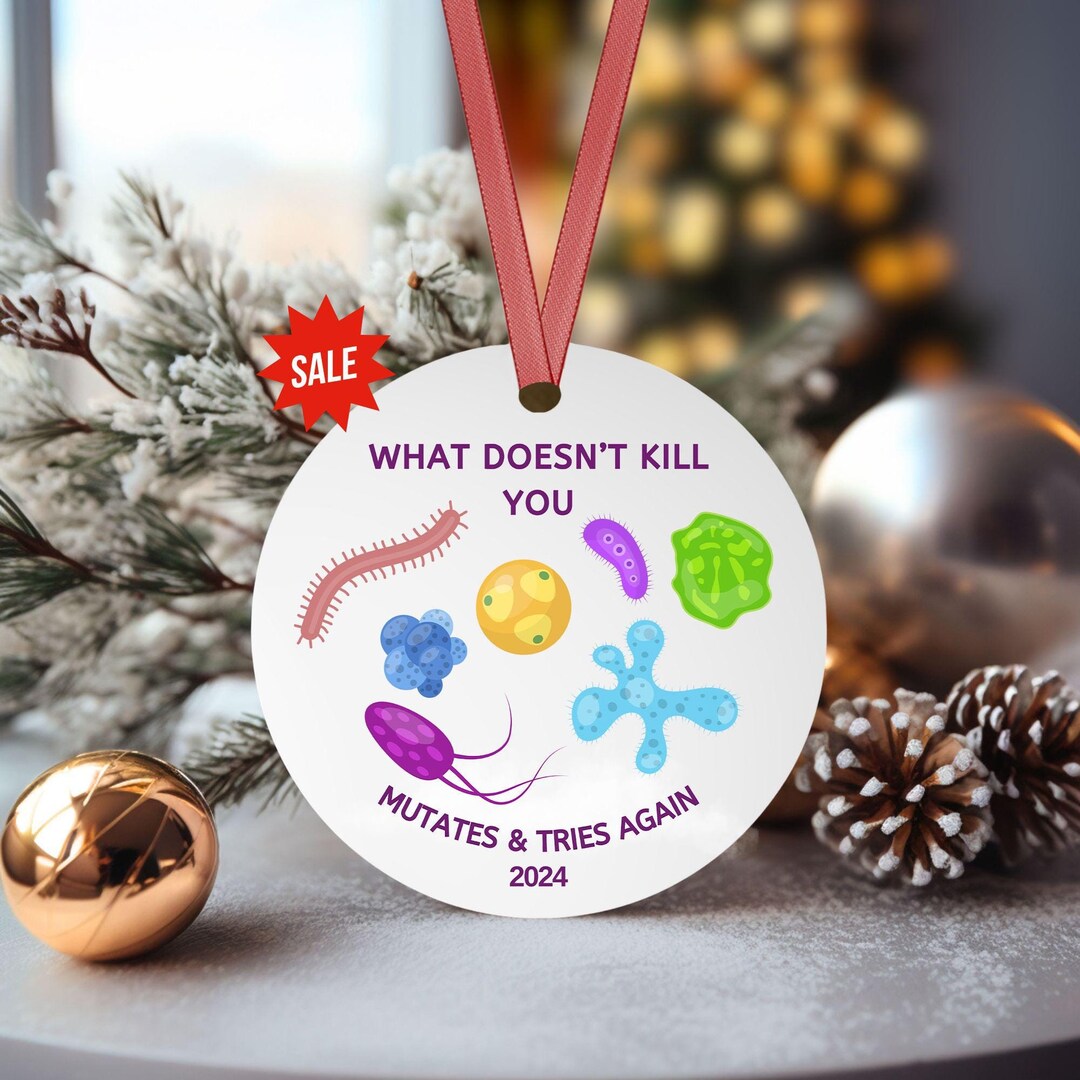 Microbiology Ornament, Microbiologist Christmas Ornament, Infectious ...