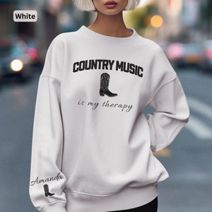 Custom Country Music Sweatshirt, Personalized Country Concert Crewneck ...