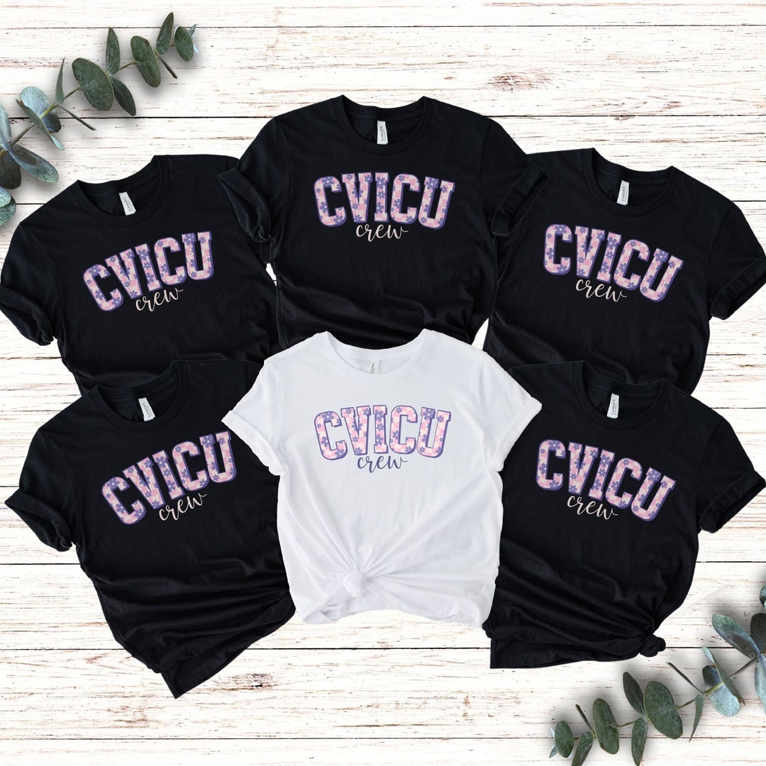 CVICU Nurse Team Shirts, Cardiovascular ICU Nurses Group Tshirt, Boho ...