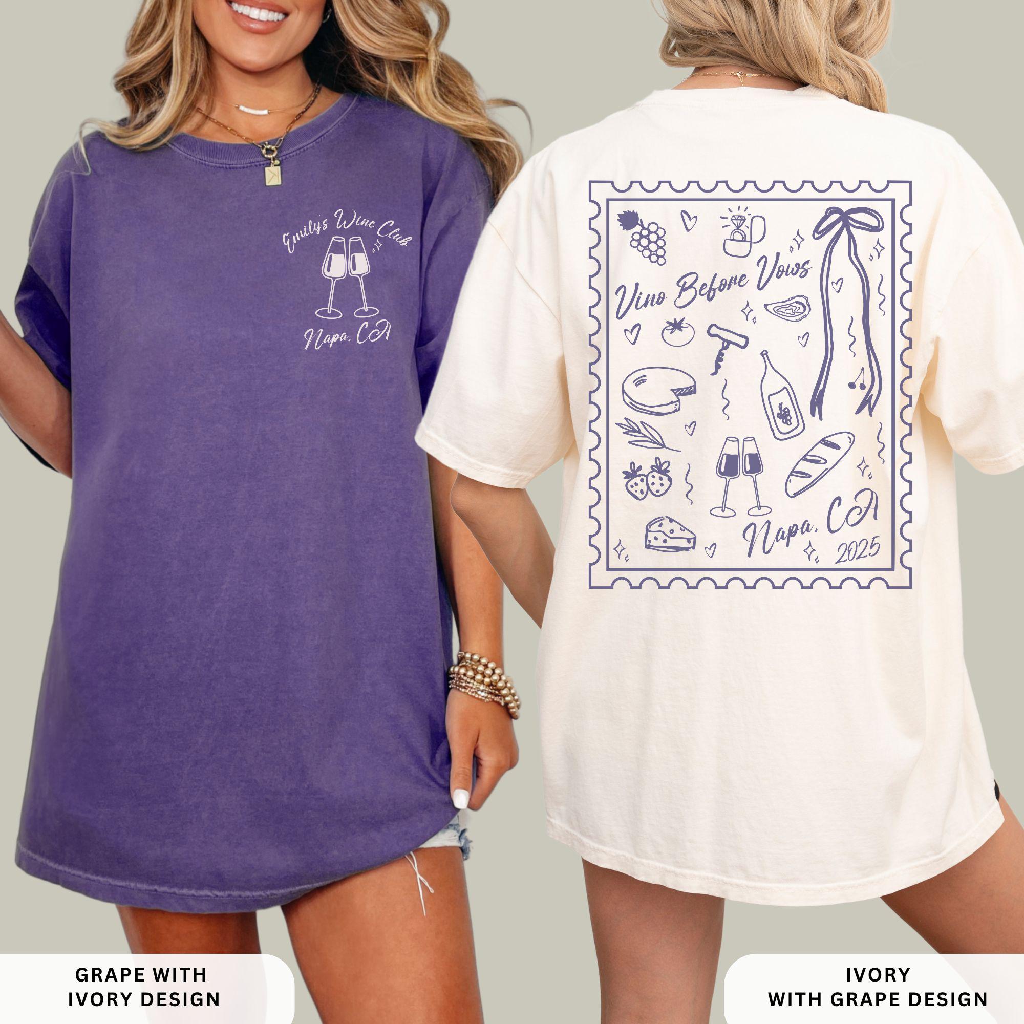 Custom Wine Bachelorette Shirts, Winery Bachelorette Comfort Colors ...