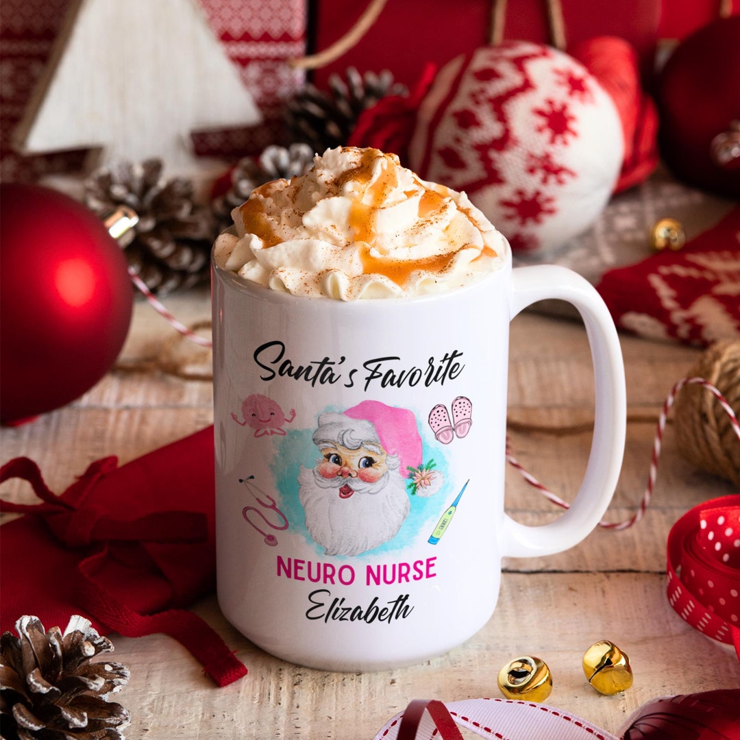 Neuro Nurse Mug Christmas, Personalized Neurology Nurse Mug, Christmas ...