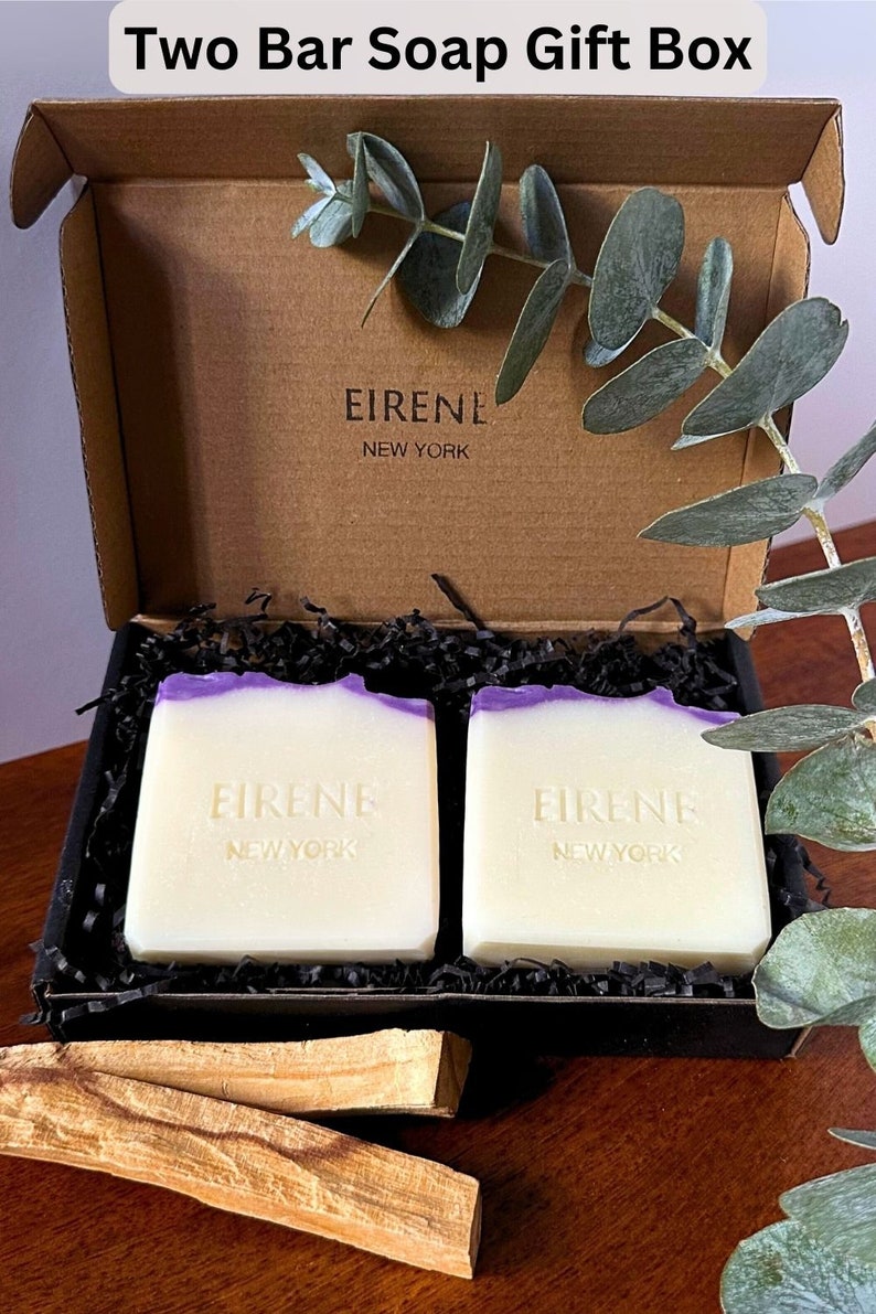 Custom Lavender Soap Gift Box, Artisan Calming Homemade Soap, Mothers Day Soap Set, Natural ...