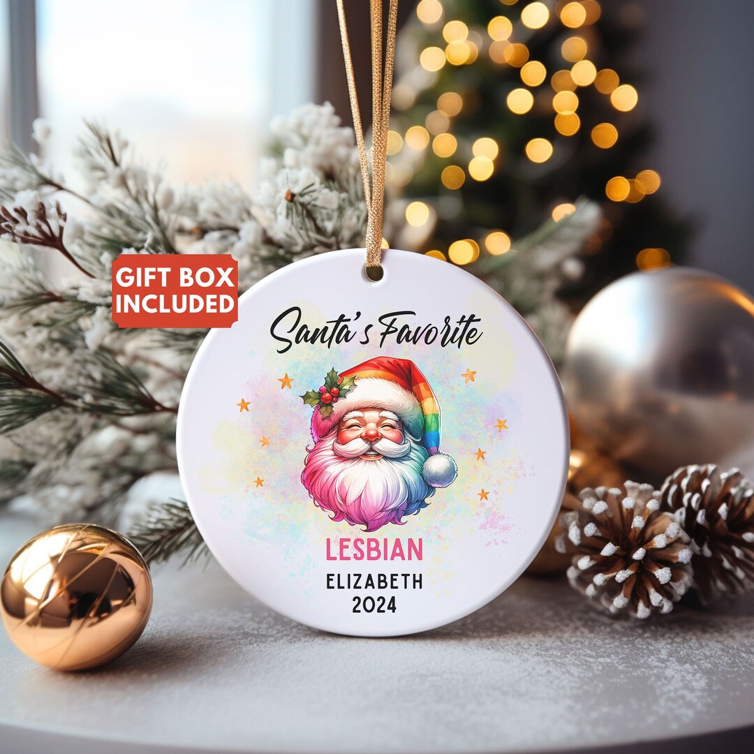 Lesbian Ornament, Lesbian Girlfriend Christmas Gift, Personalized ...