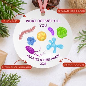 Microbiology Ornament, Microbiologist Christmas Ornament, Infectious ...