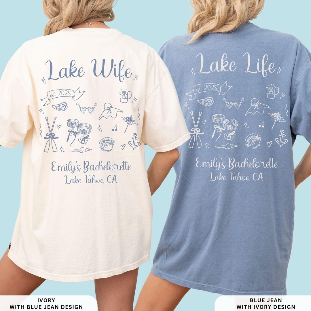 Lake Bachelorette Shirts, Custom Lake Bach Tshirts, Lake Wife Bridal ...