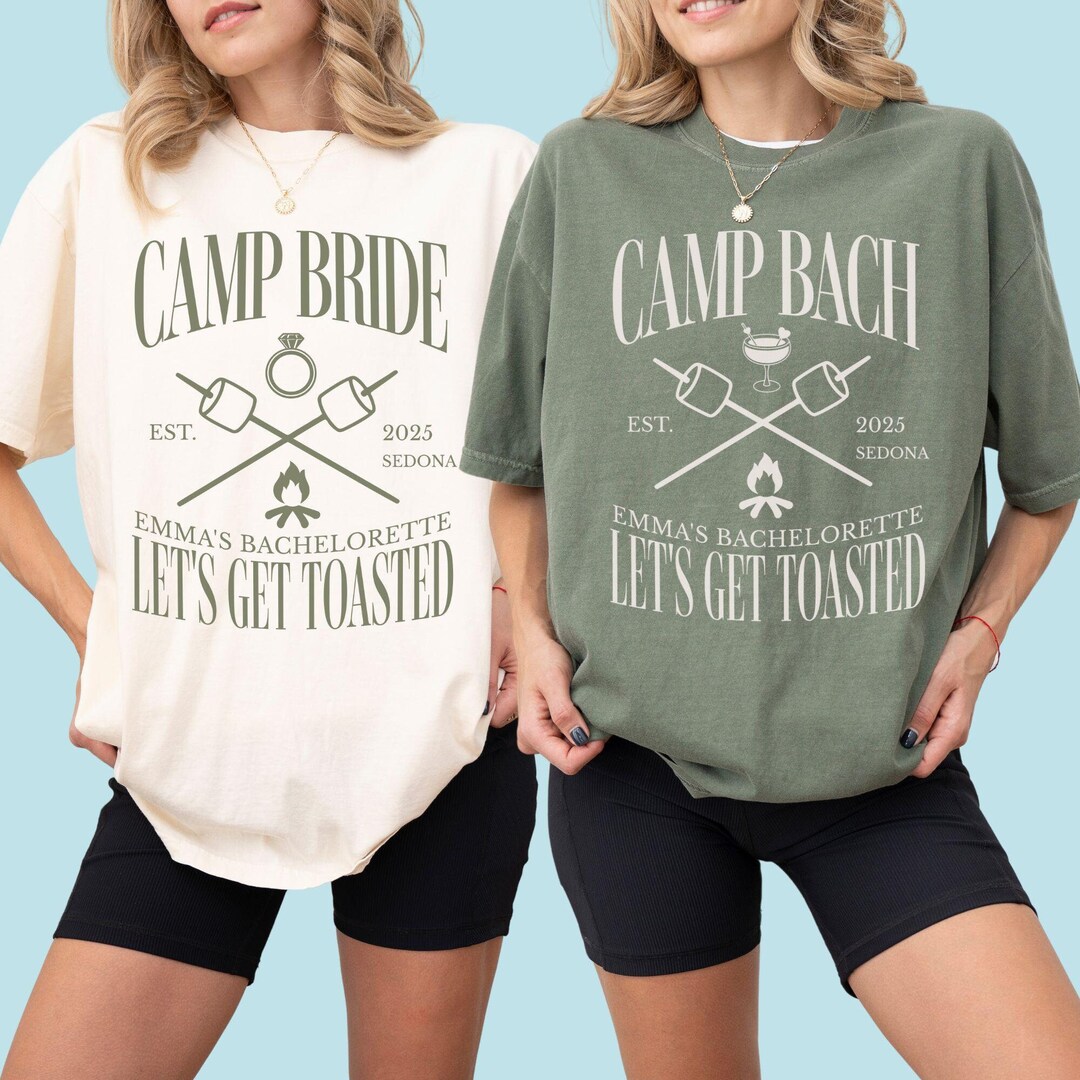 Camp Bachelorette Shirts, Camping Bachelorette T Shirts, Matching Cabin Bach Tshirts, Hiking ...