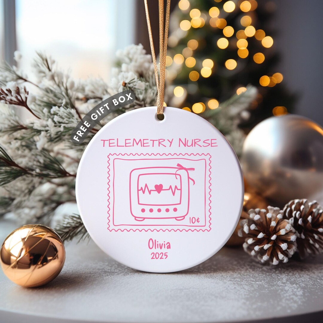 Personalized Telemetry Nurse Ornament, Custom Telemetry Nurse Christmas ...