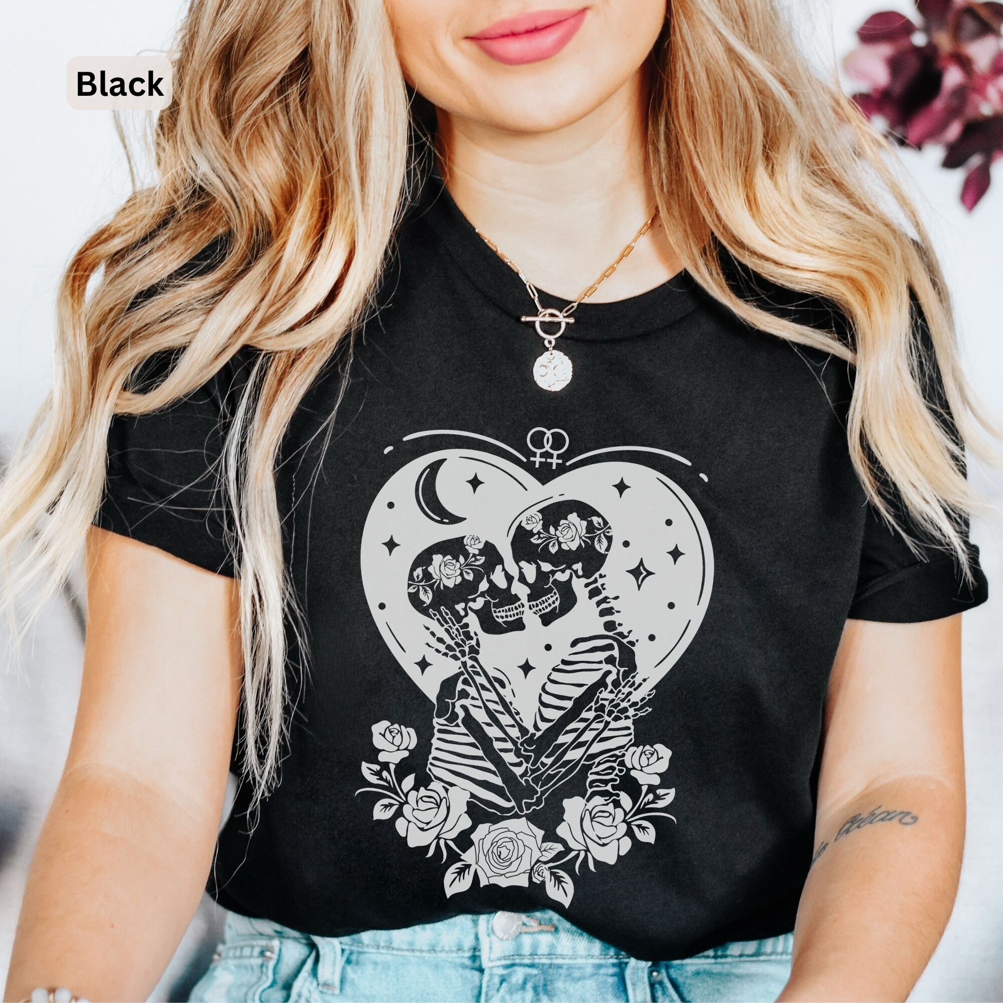 Lesbian Couple Shirt Matching, Lesbian Couple Gift Anniversary, Live ...