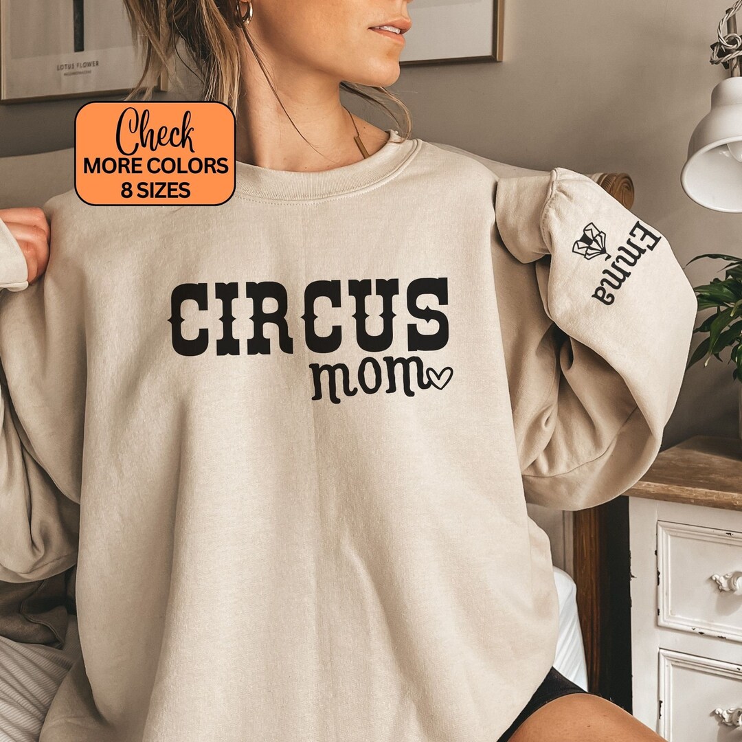 Custom Circus Mom Sweatshirt, Circus Arts Mom Crewneck, Acrobatics Mom Shirt, Personalized Gift ...