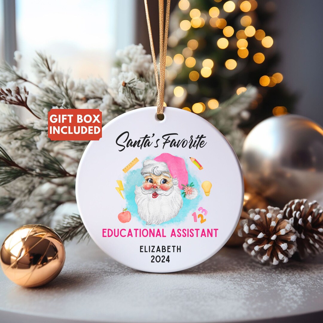 Educational Assistant Ornament, Custom Educational Assistant Gift ...