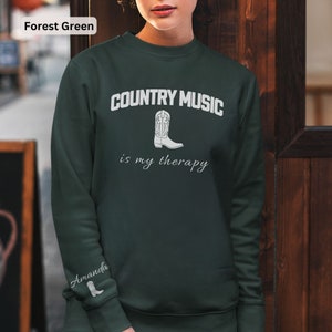 Custom Country Music Sweatshirt, Personalized Country Concert Crewneck ...