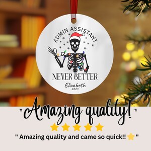 Personalized Admin Assistant Ornament, Funny Admin Assistant Christmas ...