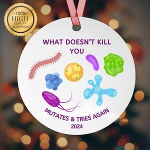 Microbiology Ornament, Microbiologist Christmas Ornament, Infectious ...