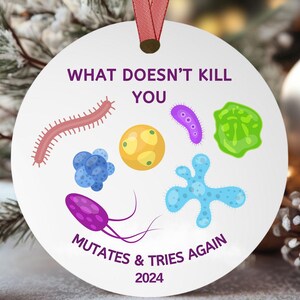 Microbiology Ornament, Microbiologist Christmas Ornament, Infectious ...