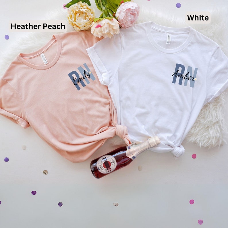 Personalized RN Matching Shirts, Registered Nurse Team Tees, Custom ...