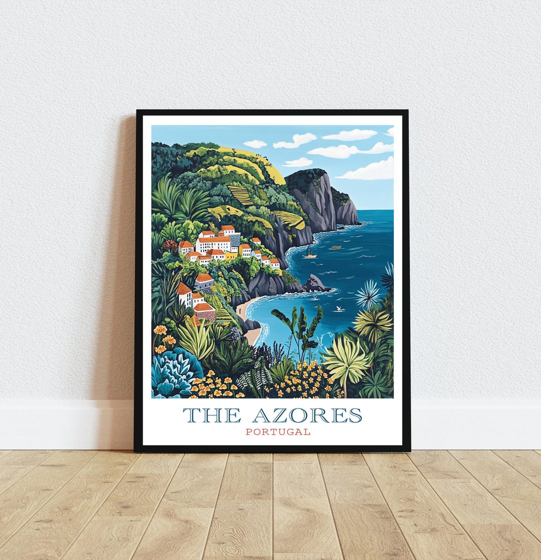 Azores Portugal Art Print Digital Download, Travel Lover Gift, Home ...