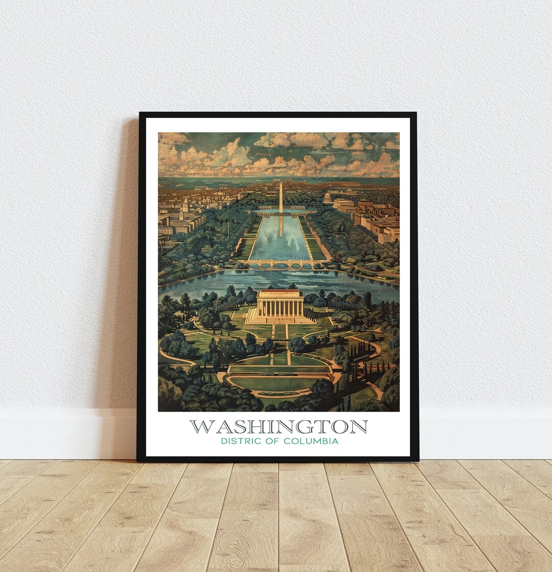 Washington DC Printable Art, Instant Digital Downloadable City Print ...
