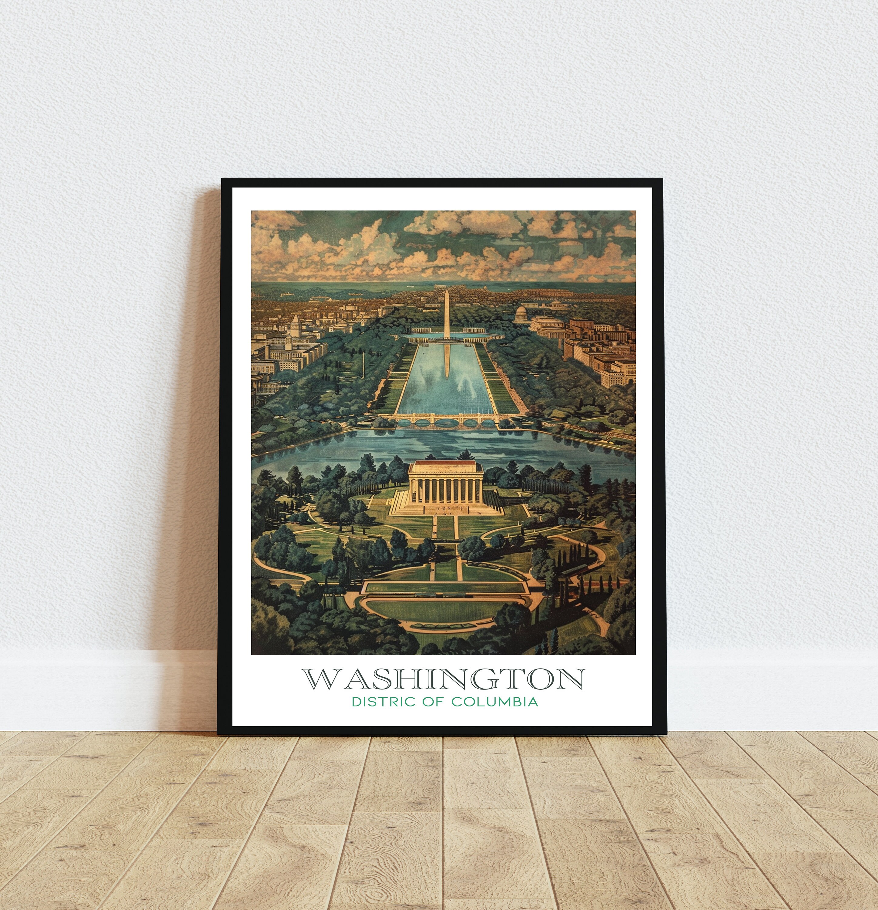 Washington DC Printable Art, Instant Digital Downloadable City Print ...