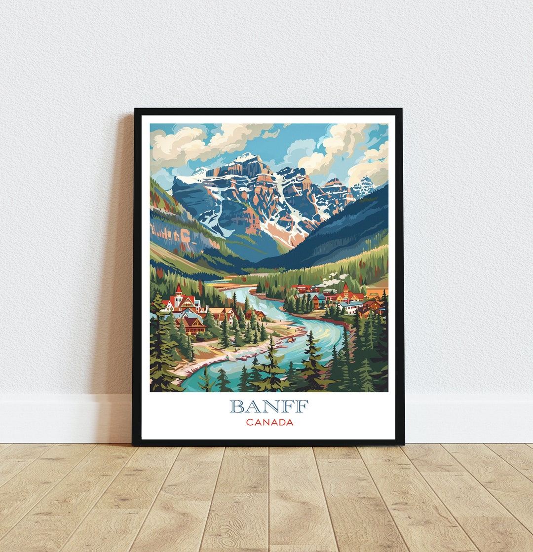 Banff National Park Digital Print - Vibrant Printable Wall Art, Scenic ...