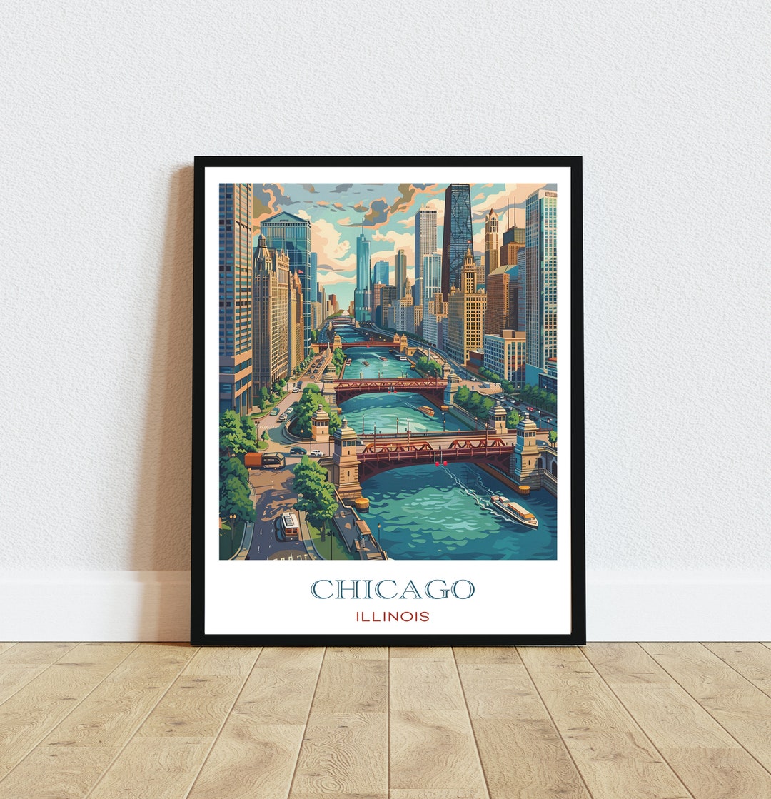Chicago Skyline Art Print: Urban Chic Home Decor (digital Download) - Etsy